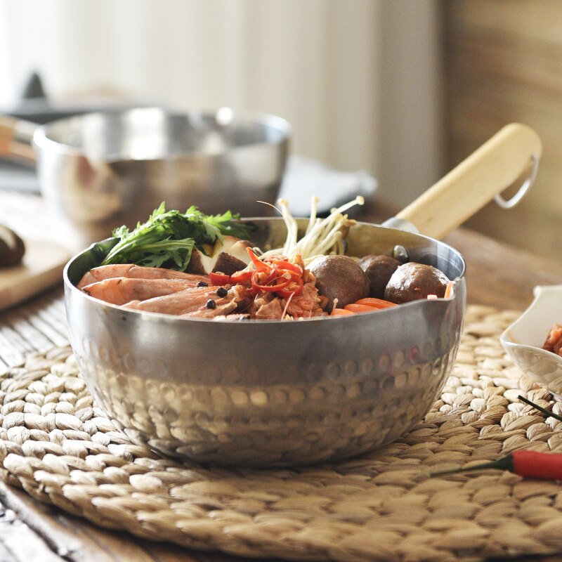 Diameter 16,18,20cm Japanese snow pan milk pot Woo... – Grandado