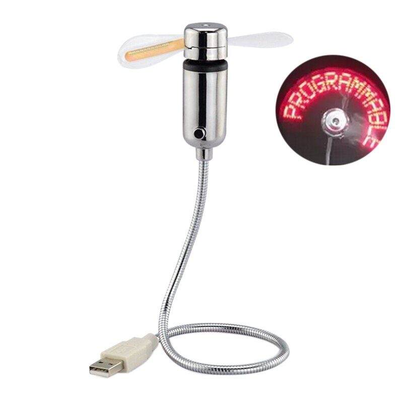 USB Fan Flexible Gooseneck LED Programmable Fan fo... – Vicedeal