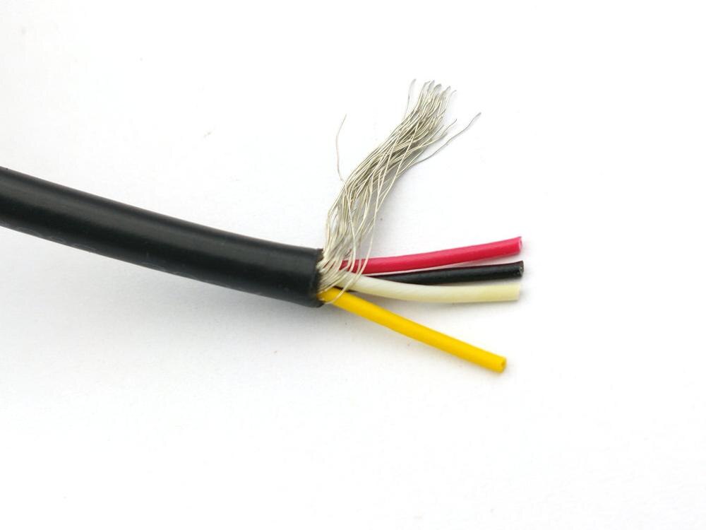 SCHWARZ KABEL, 28AWG, 4Ader, schild, PVC Kabel 300... – Grandado