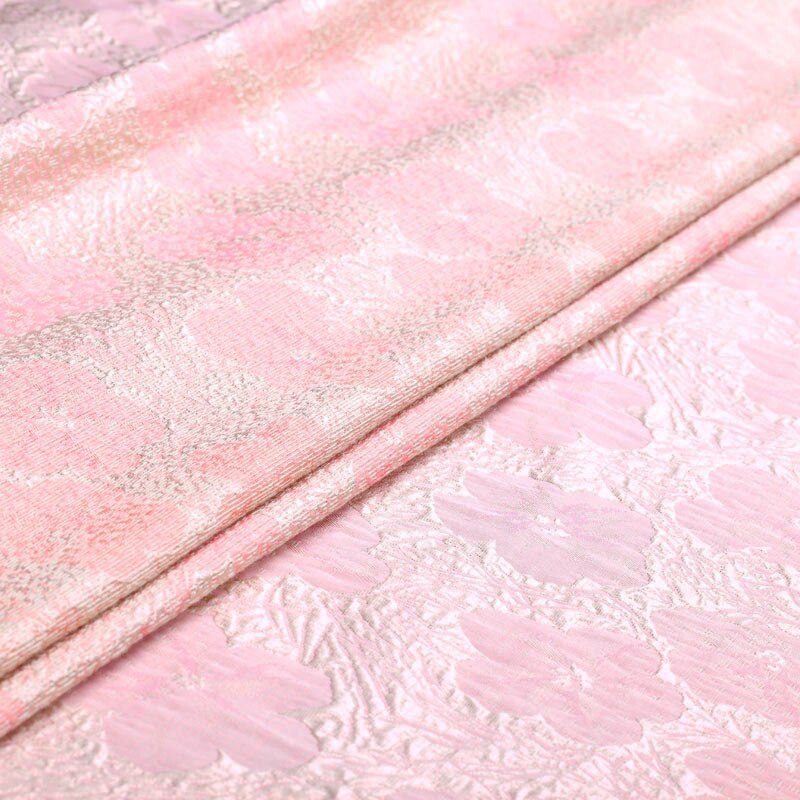 Pink jacquard fabric super beautiful gradient effe... – Grandado