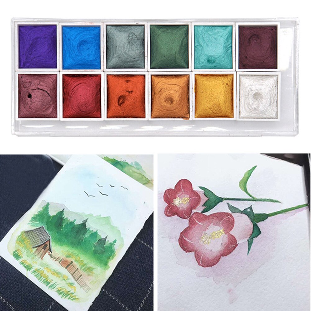 12 Colors Art Supplies School Stationery Watercolo... – Grandado