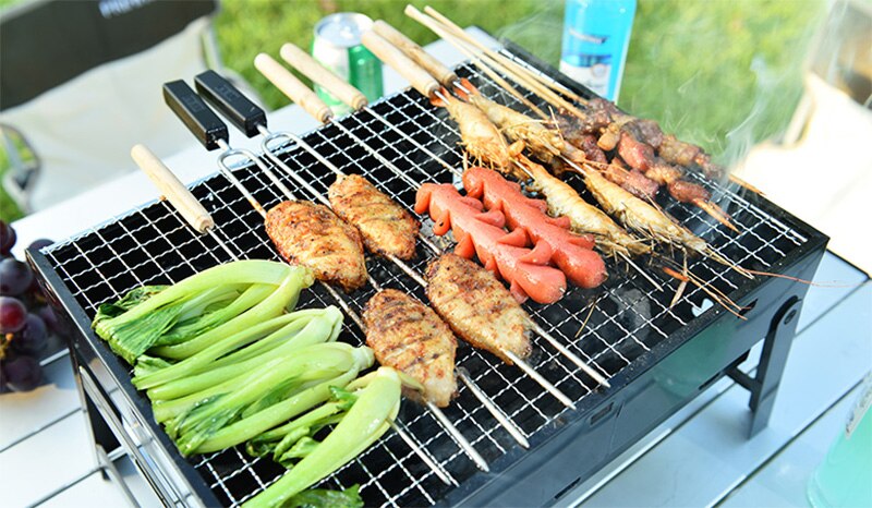 Big Size Portable Charcoal Barbecue Grill Barbecue... – Grandado