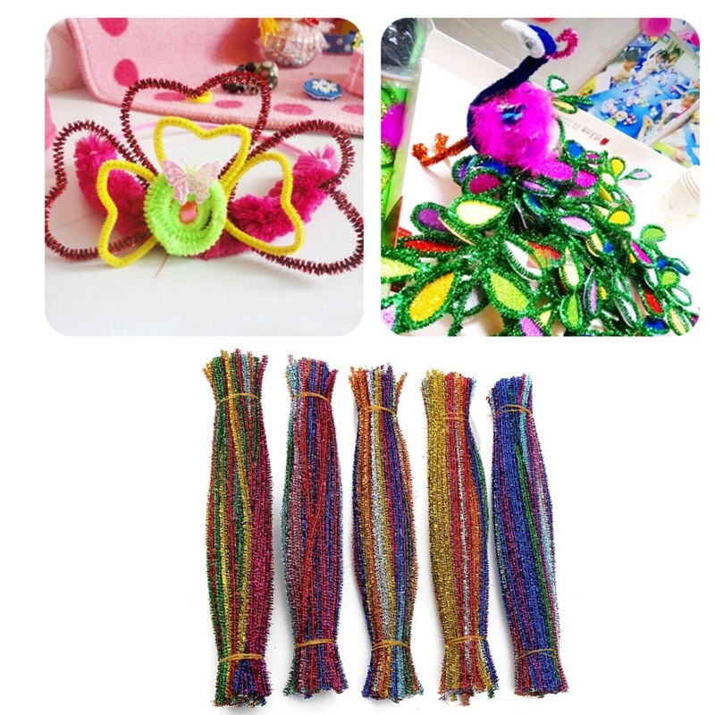 OOTDTY Sparkling Craft Pipe Cleaners 100 Pieces Cr... – Grandado