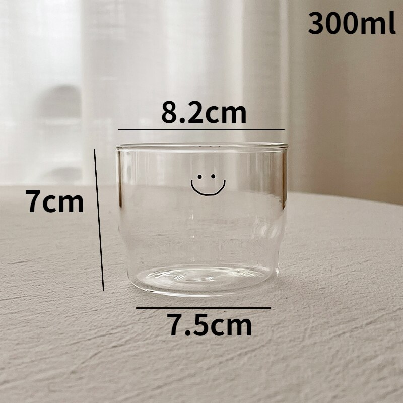 Ins Leuke Liefde Glazen Beker Melk Koffie Smiley C... – Vicedeal