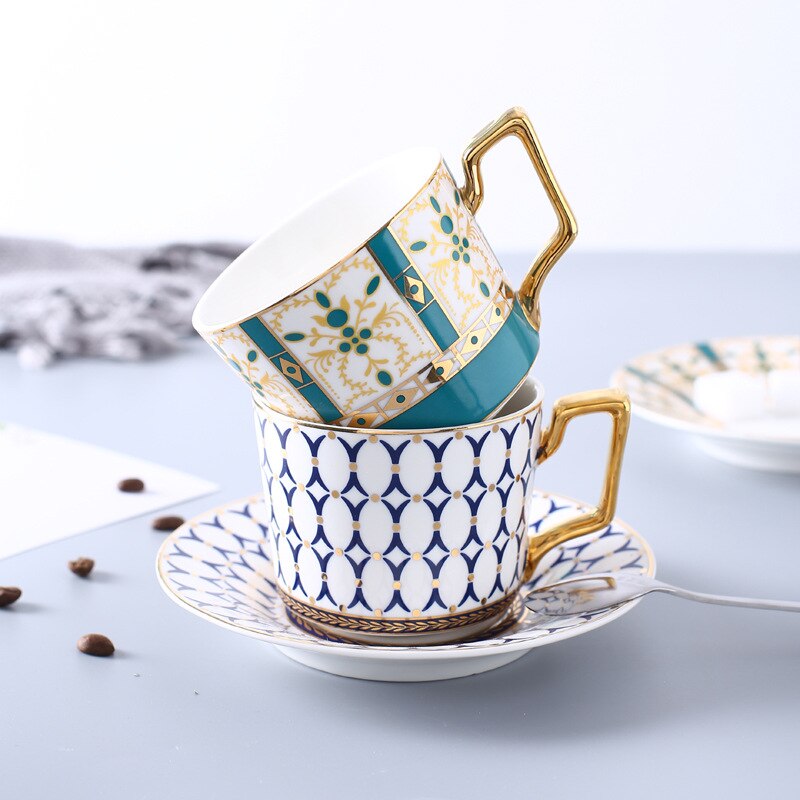 European Style Luxurious Ceramic Tea Cup And Sauce... – Grandado
