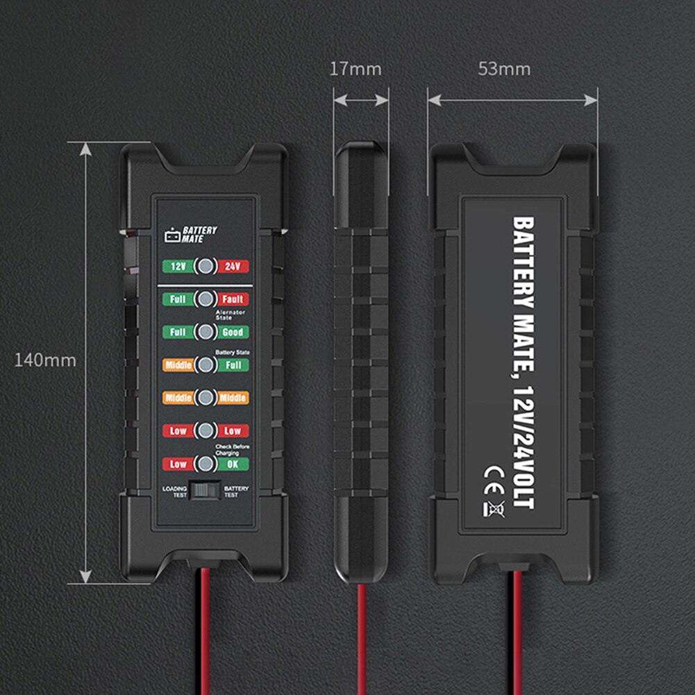 12V 24V Motorcycle Car Battery Tester With 7 LED L... – Grandado