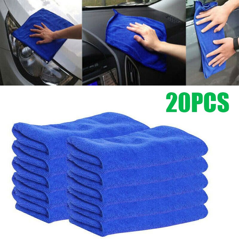 Microfiber Car Cleaning Towel Blue Accessory Tool ... – Grandado