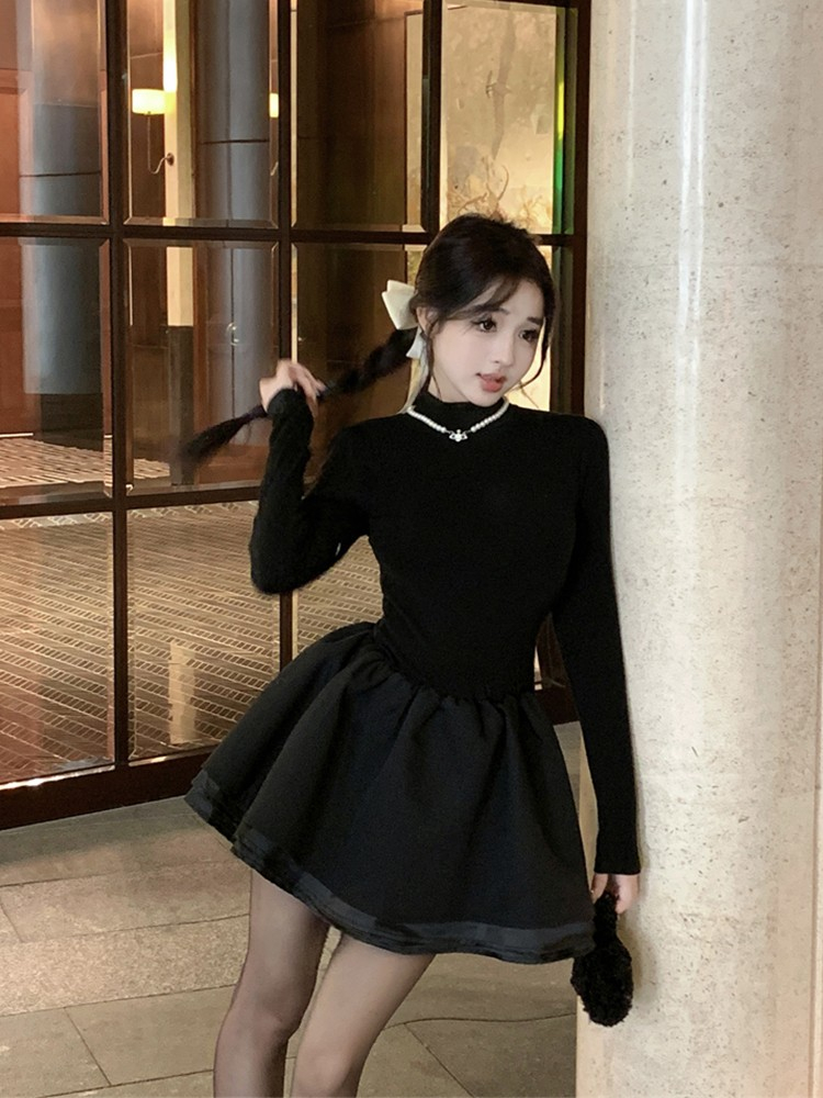 Black Mini Dress Women Temper Streetwear All-match... – Grandado