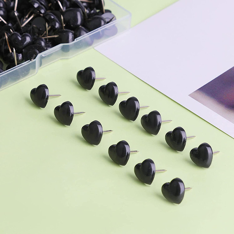 100 pcs Transparent love heart push pins thumbtack... – Grandado
