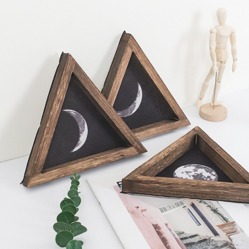 3 Pack Rustic Wall Moon Phases Decor Wood Moon Sig... – Grandado