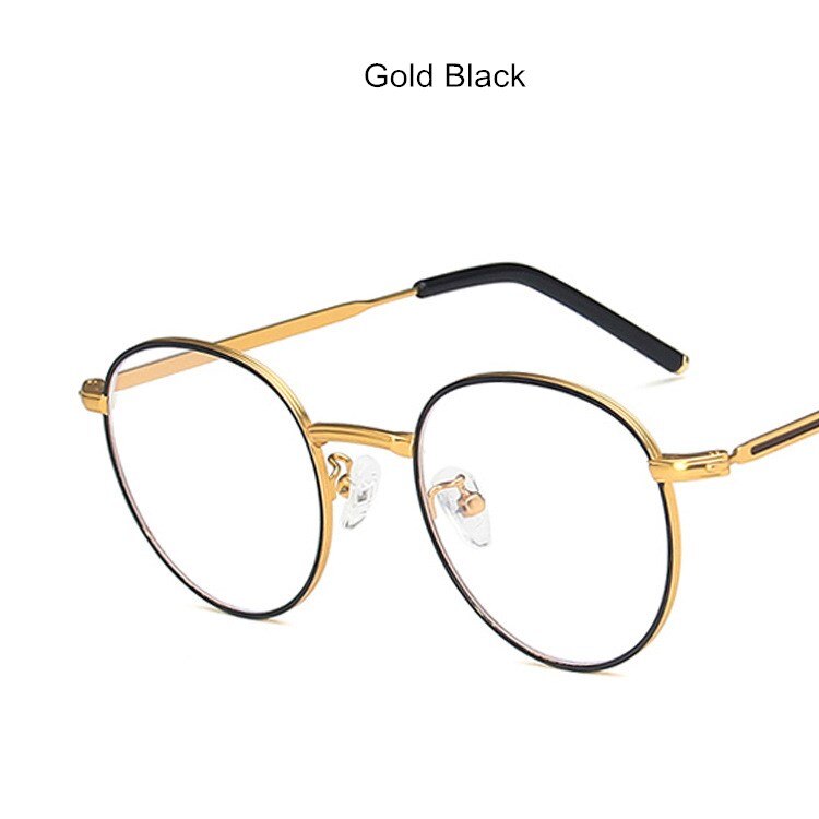 Anti-blue Light Eyeglasses Metal Frame Round Women... – Grandado