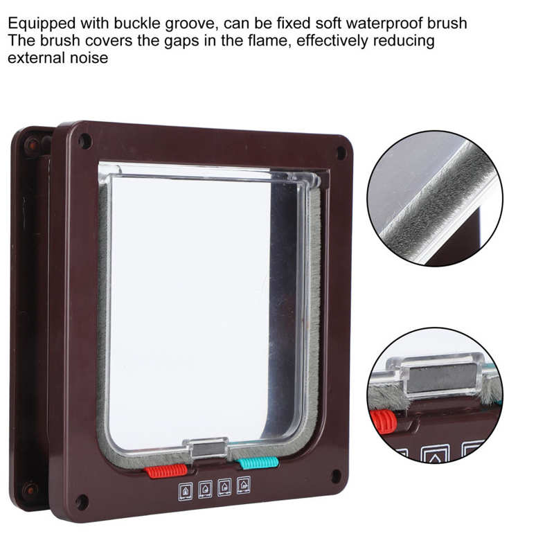 Dog Cat Flap Door with 4 Way Security Lock Flap Do... – Grandado
