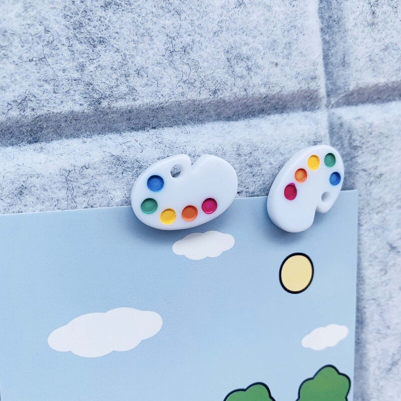 2pcs Rainbow Color Palette Shape Push Pin Cute Pus... – Grandado