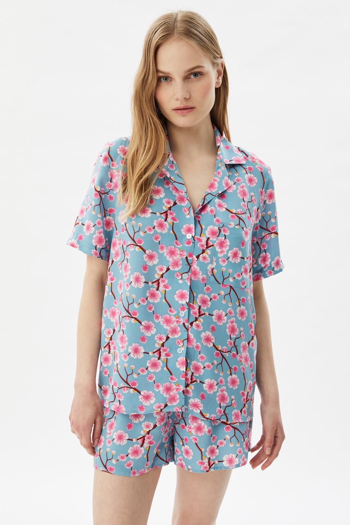 Trendyol Flower Pattern Woven Pajamas set THMSS21P... – Grandado