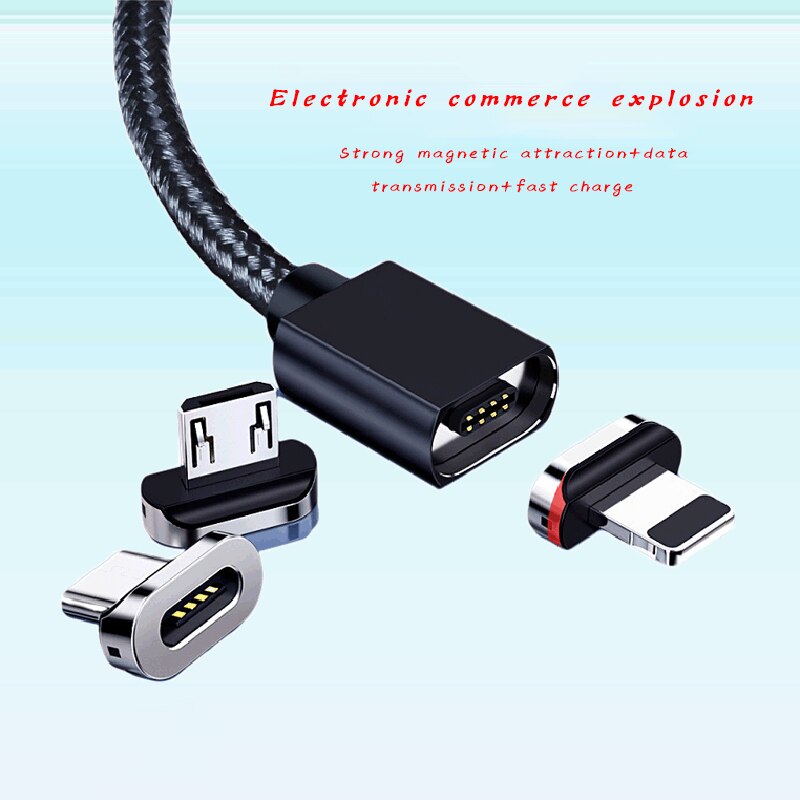 Cable de datos magnéticos tres en uno, cable de ca... – Grandado