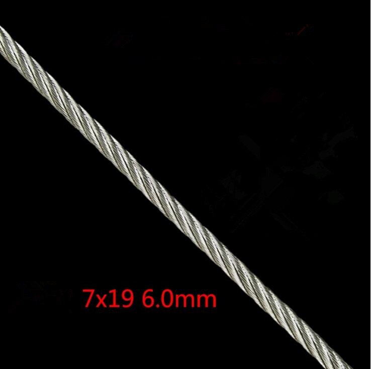 6MM Stainless Steel Wire Rope 304 7*19 Rope 10M – Grandado
