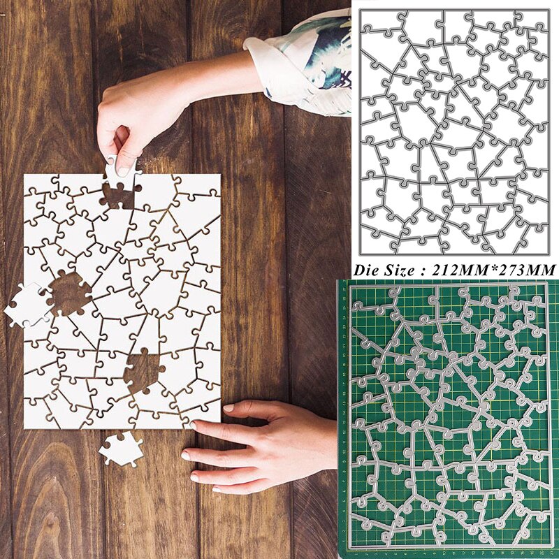 Abstract Jigsaw Rectangle Puzzle Metal Cutting Die... – Vicedeal