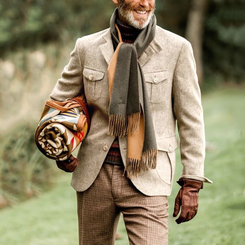 Handsome Spring Men Tuxedos Streetwear Casual Vint... – Grandado