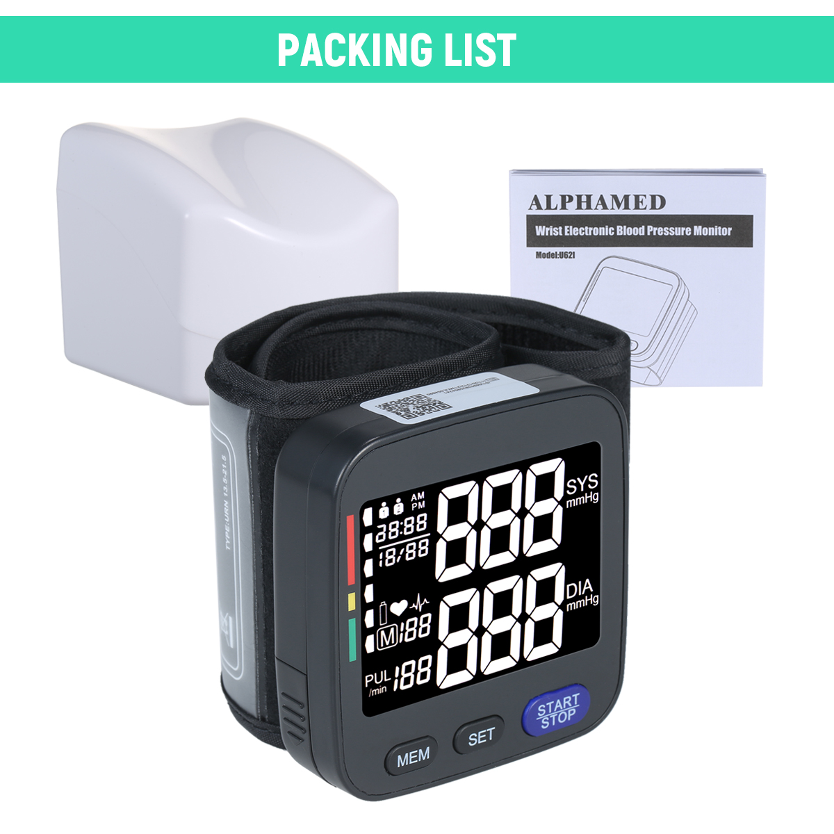 Portable Tonometer BP Monitor Automatic Wrist Bloo... – Vicedeal