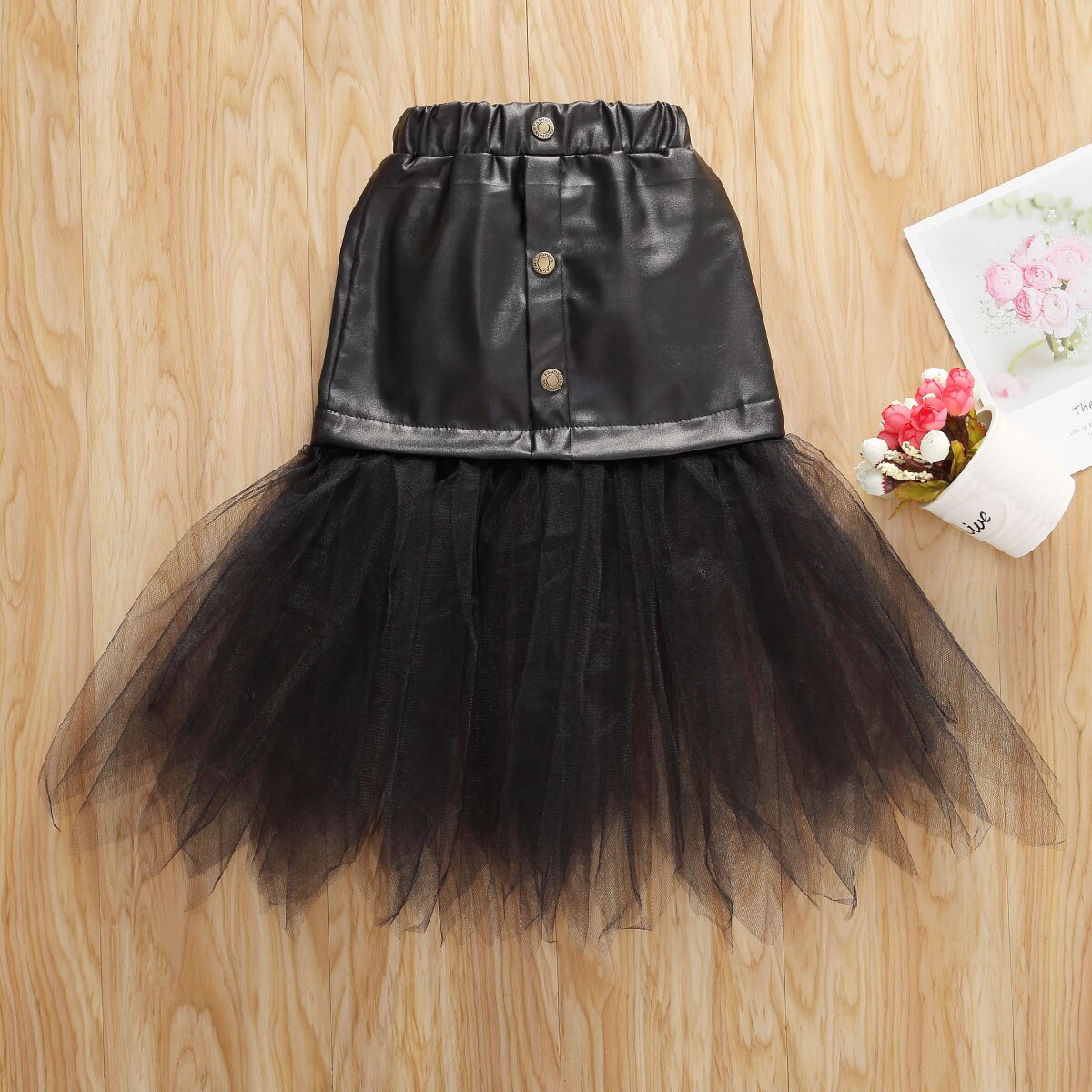 Mode 1-6Y Baby Meisjes Lederen Rokken Meisje Zwart... – Grandado