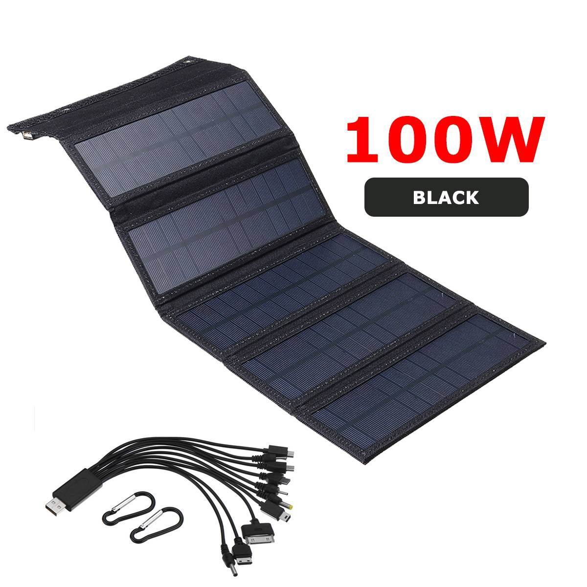 50/75/100W Foldable Solar Panel Solar Cells Pack 1... – Grandado