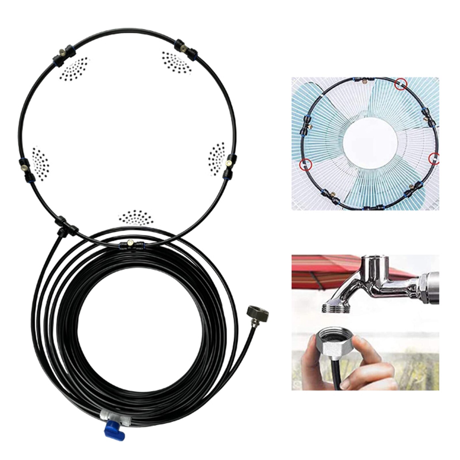 Fan Misting Kit Outdoor Cooling System Portable Pa... – Vicedeal