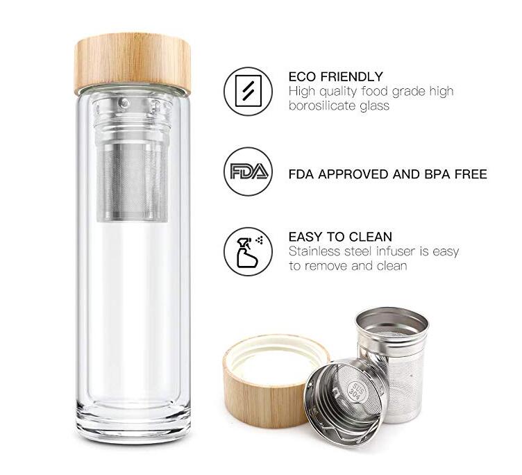 400 Ml Outdoor Korte Draagbare Glas Water Flessen ... – Vicedeal