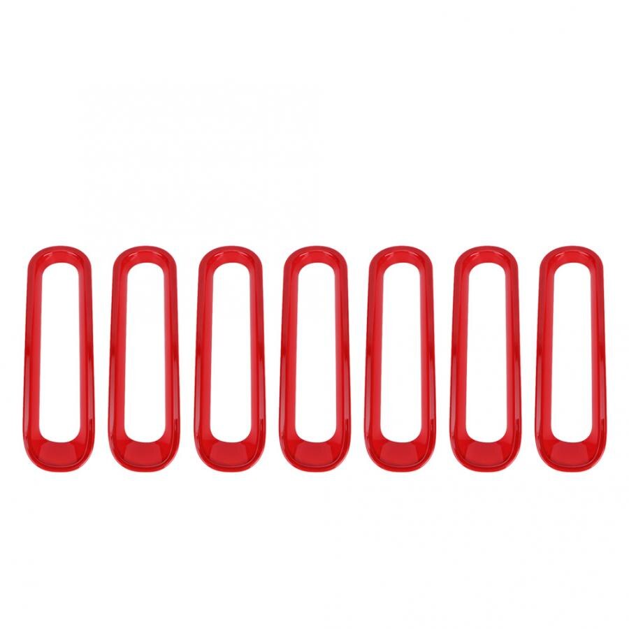 Front Bumper Grille 7pcs Red Car Front Bumper Gril... – Grandado