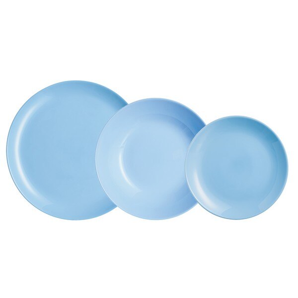 Servies Luminarc Carine Blauw Glas (18 Pcs) – Vicedeal