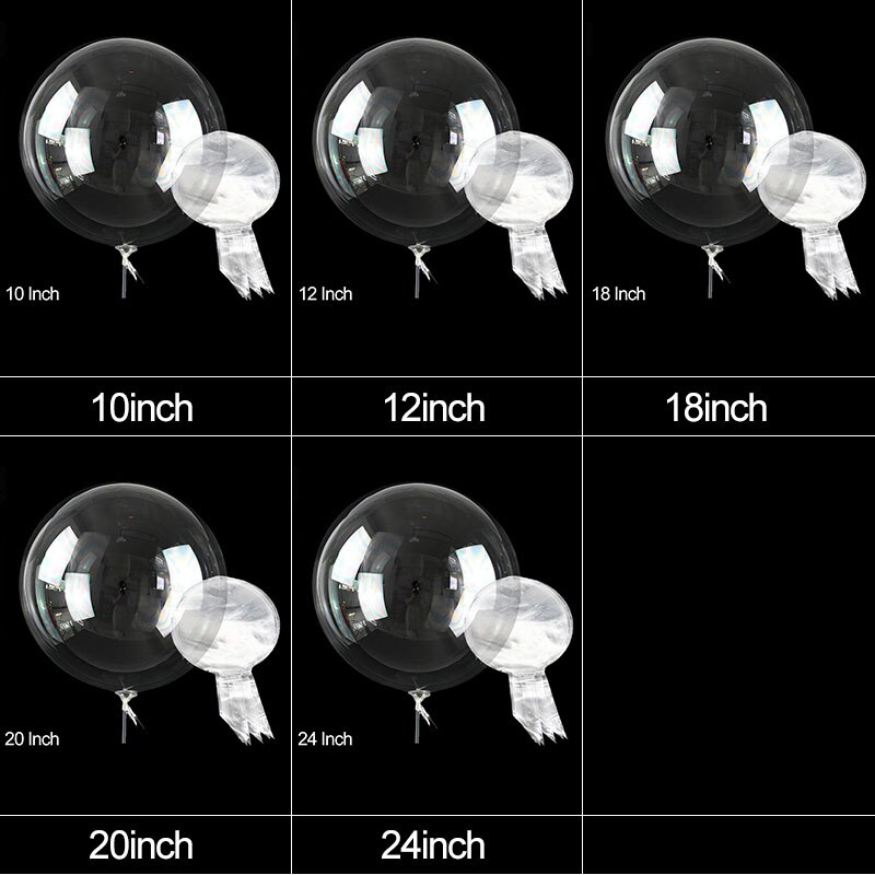 10pcs 10-36inch Transparent Bobo Ballons Christmas... – Grandado