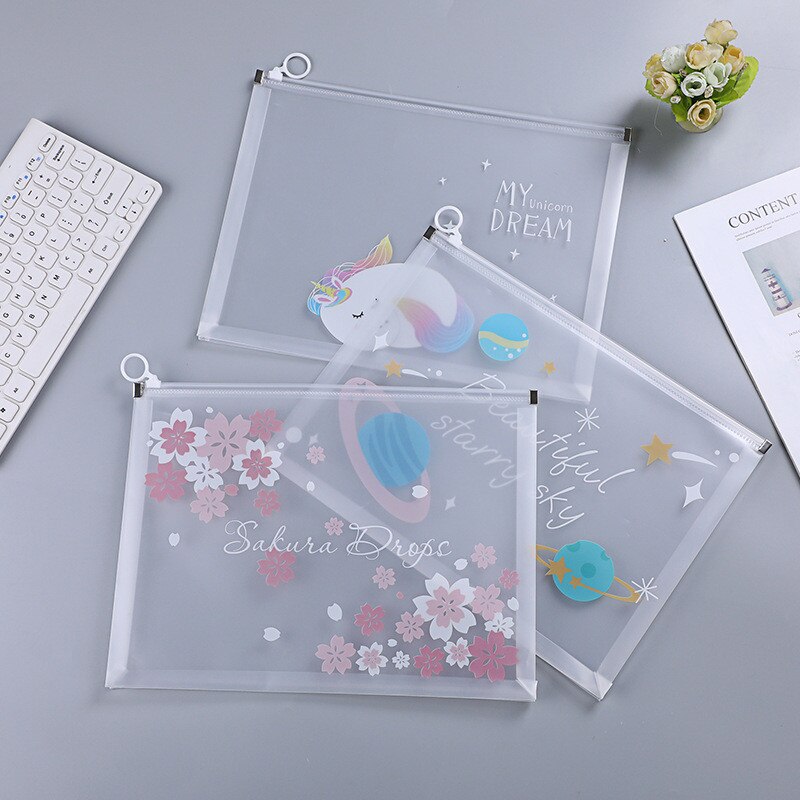 Transparent A4 File Folder Cute Animal Pattern Thi... – Vicedeal