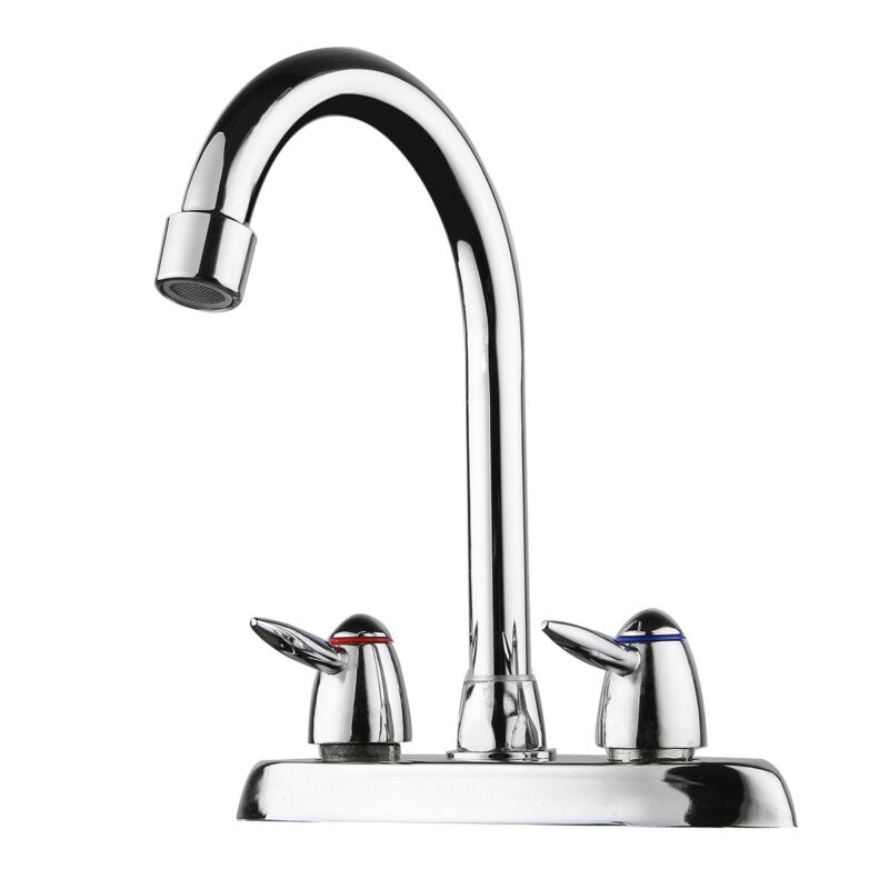 Kitchen Sink Faucet Mixer Cold And Double Handle S... – Grandado