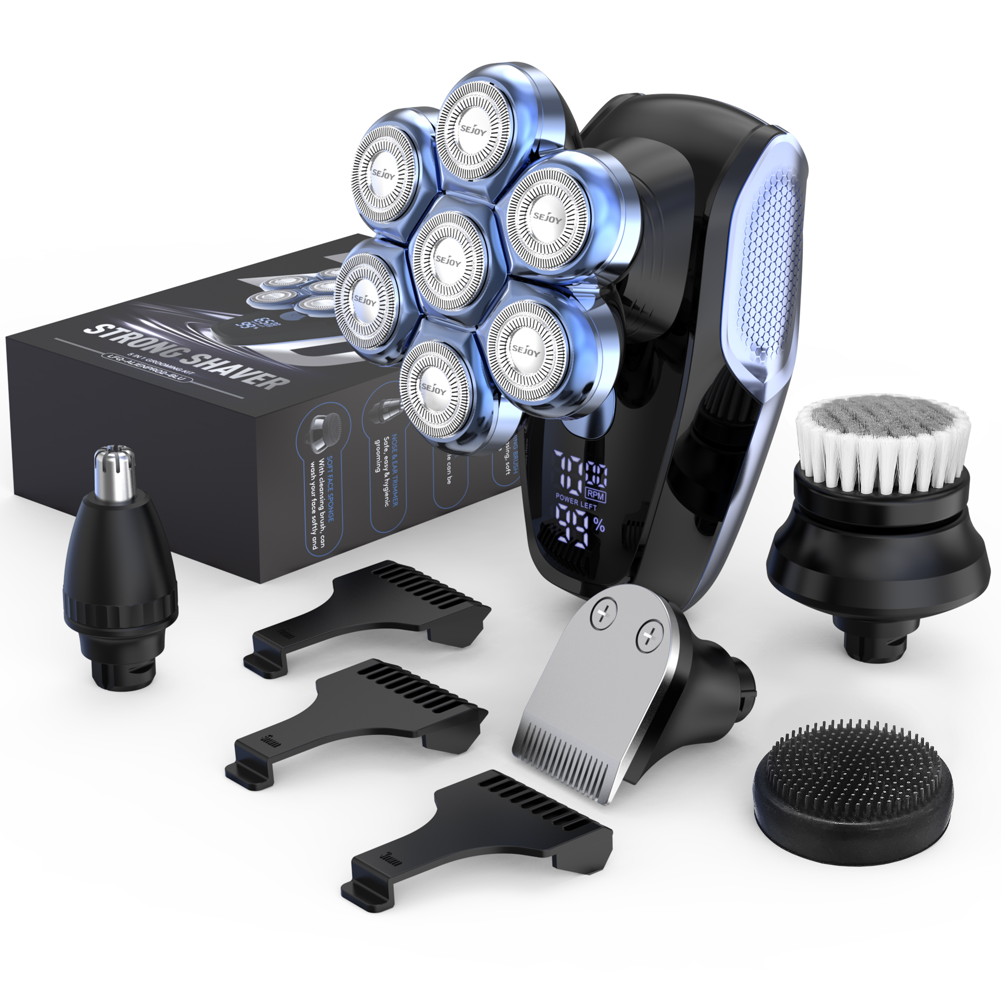 SEJOY 7D Head Shaver Bald Men Wet/Dry Electric Raz... – Grandado