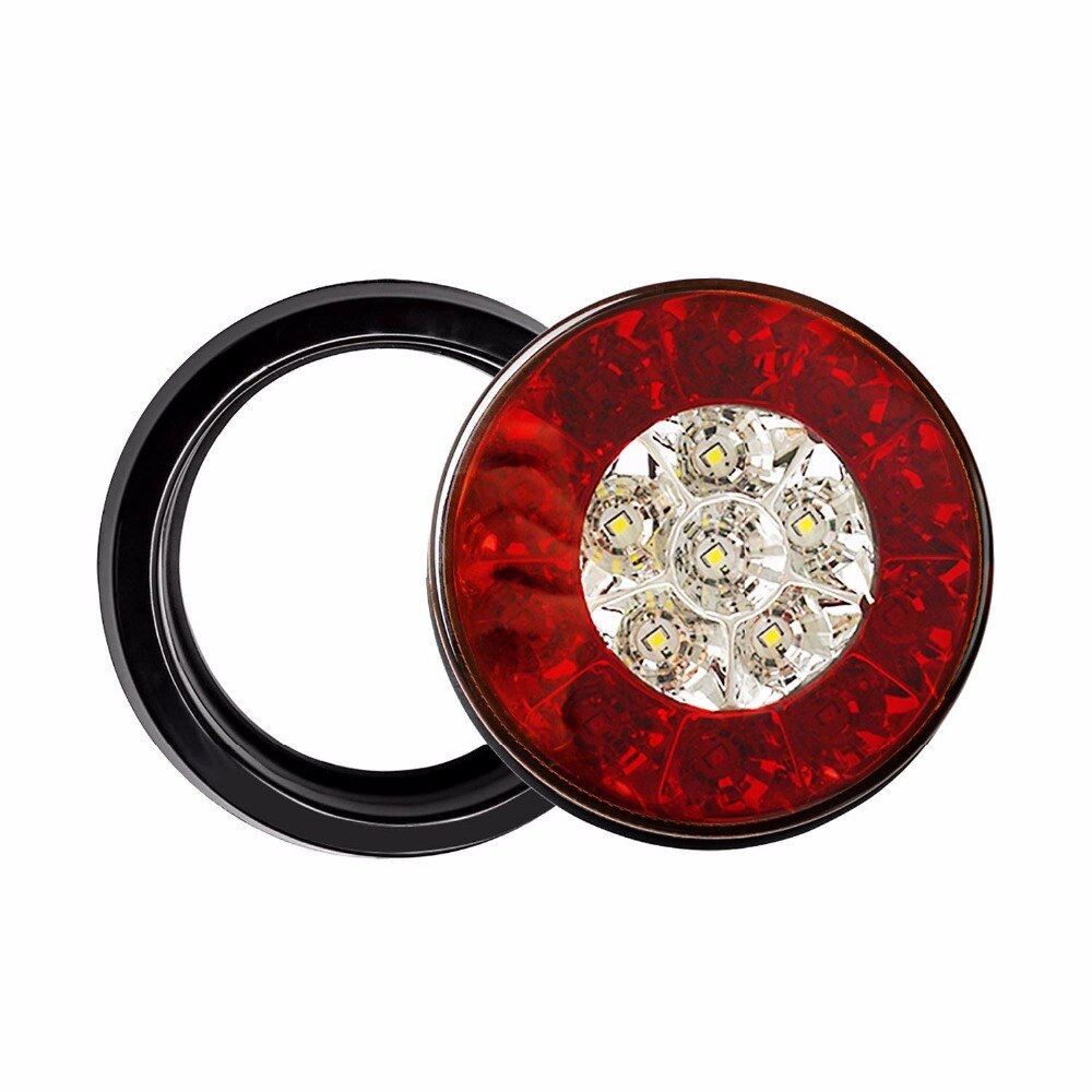 Fuleem 2 STUKS 4Inch Ronde LED Wit Rood Achterlich... – Grandado