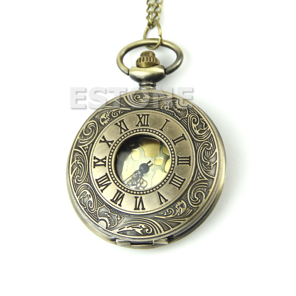 Vintage Steampunk Retro Bronze Pocket Watch Quartz... – Grandado