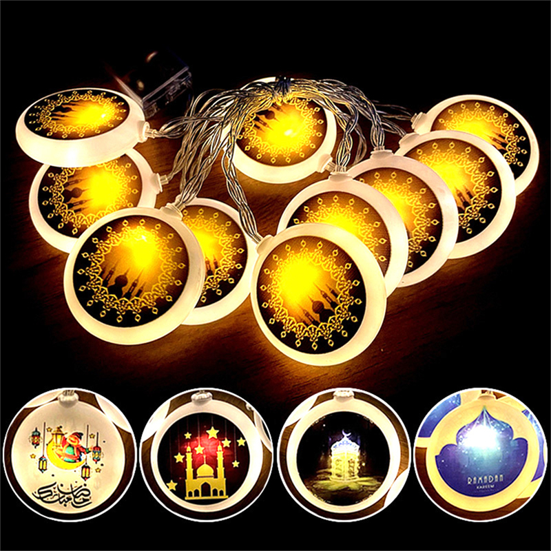 10Led Eid Mubarak Led Light String Star Moon Night... – Grandado