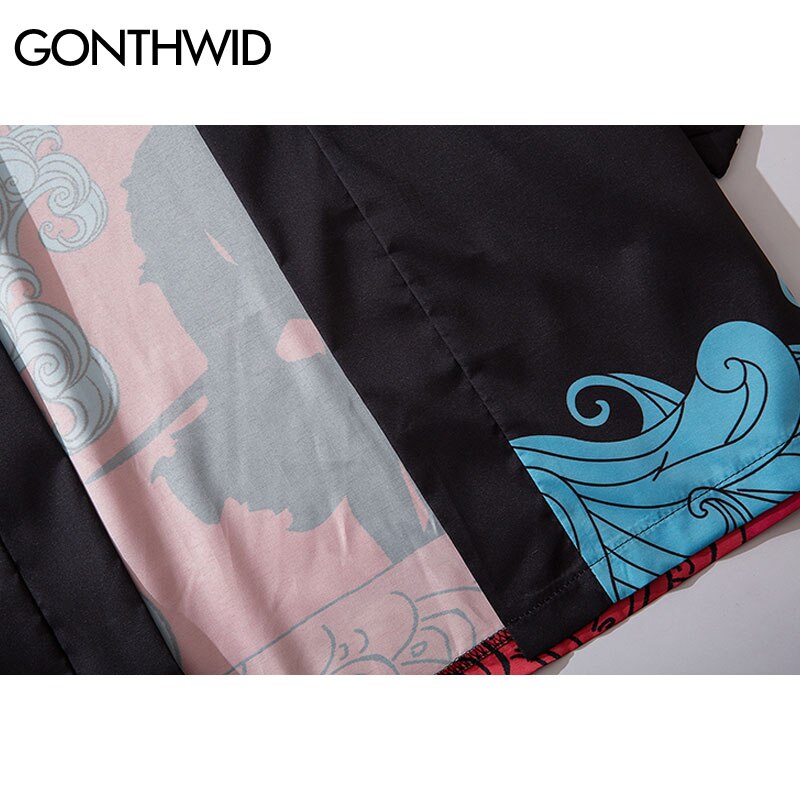 GONTHWID Japanese Samurai Flying Cranes Printed Ki... – Grandado