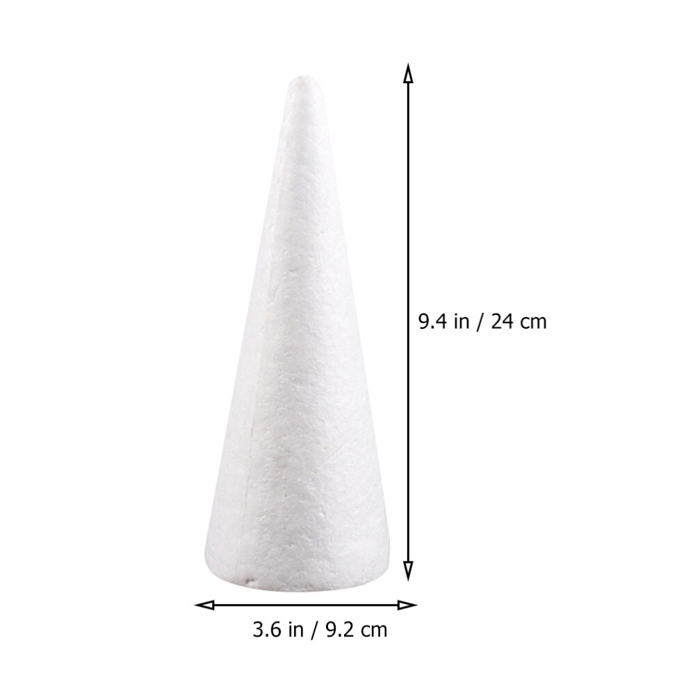 6pcs 24cm White Solid DIY Cone Children Handmade C... – Vicedeal