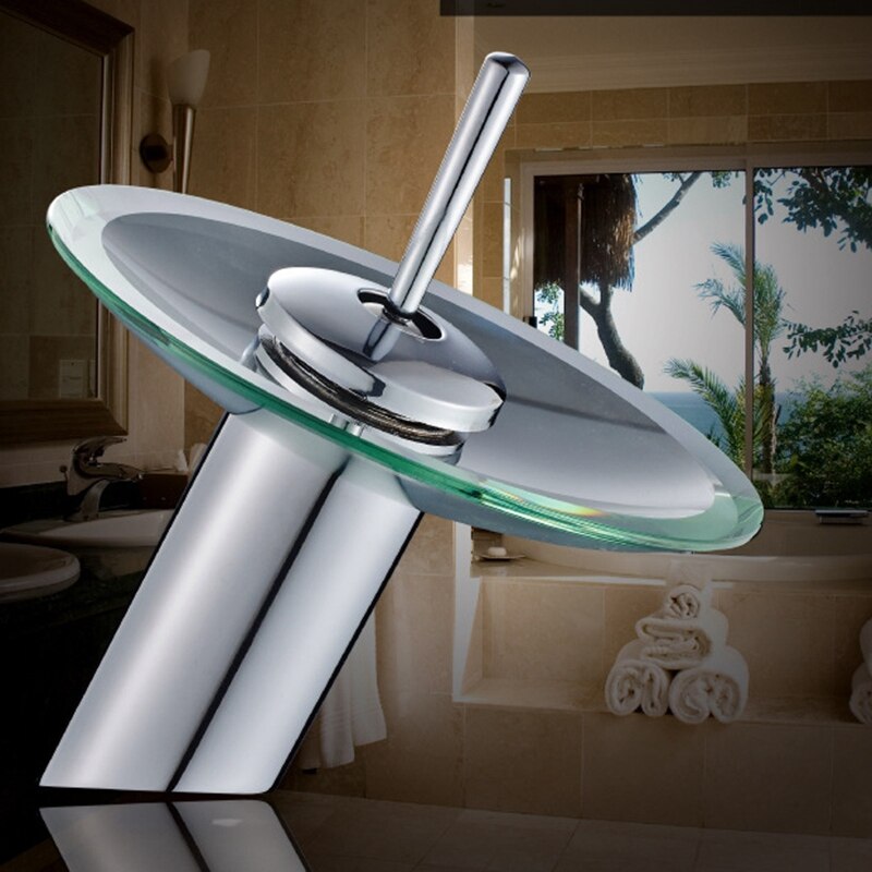 Bathroom Faucet Glass Waterfall Faucet Bathroom Ca... – Grandado