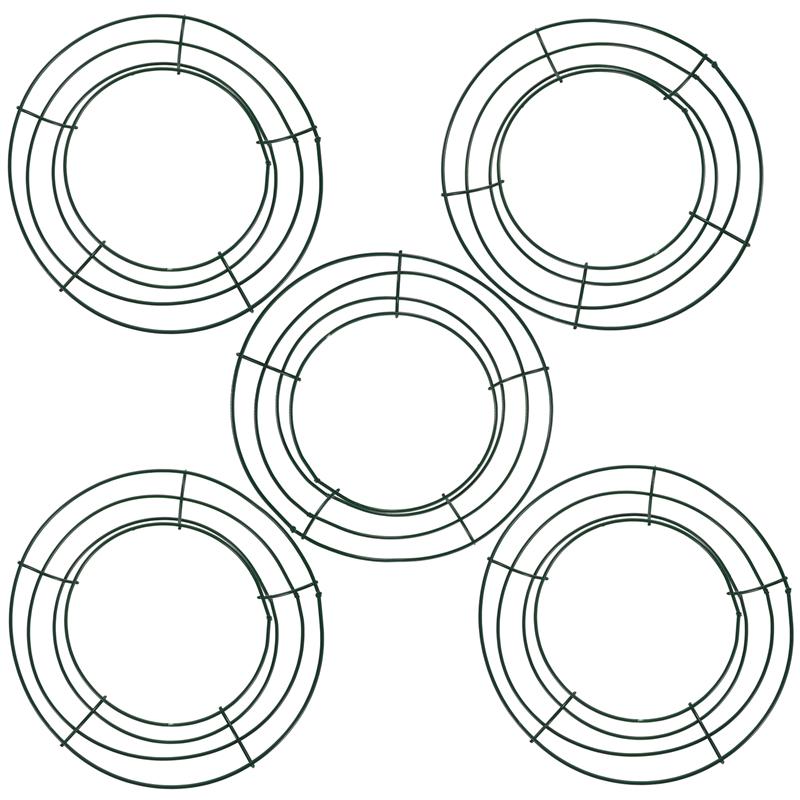 5Pcs DIY Metal Wreath Frame Round Wreath Rings Chr... – Grandado