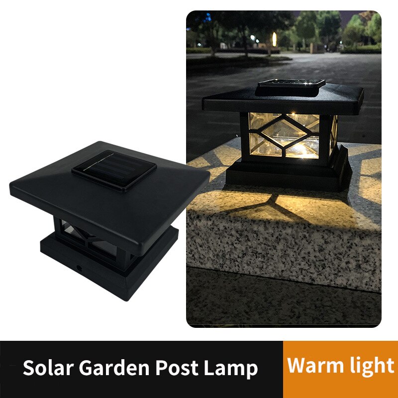 Solar LED Post Cap Light Outdoor Waterproof Fence ... – Vicedeal
