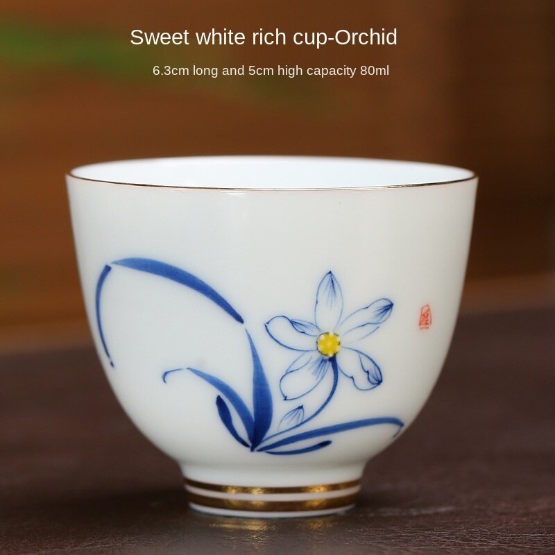 Chinese Ceramic Teacup Hand Painted Flower Pattern... – Vicedeal