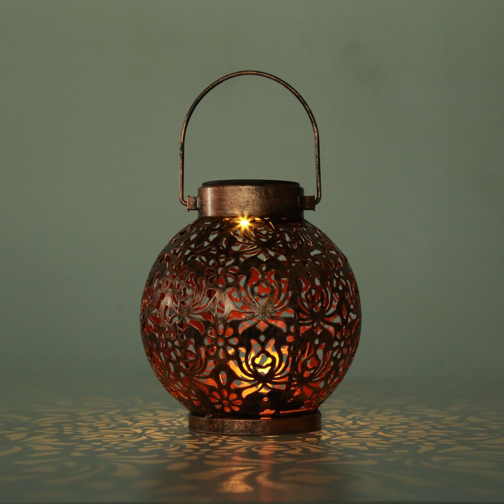 Vintage solar lampa solar led lykta utomhus trädgå... – Grandado