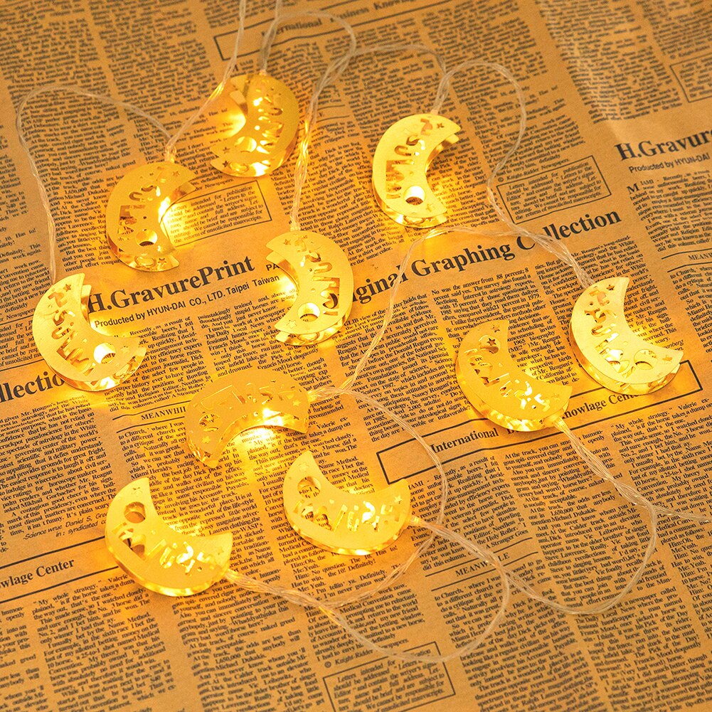 10 Led Hollow Moon String Lights Festival Lampen R... – Grandado