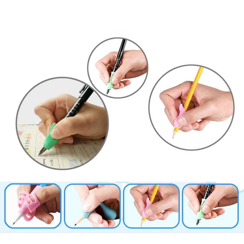 13 pcs/lot Two-Finger Kids Pen Holder Silicone Bab... – Grandado