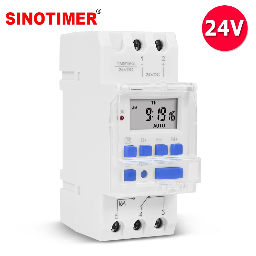 SINOTIMER Programmable Electronic 7 Days DC24V 16A... – Grandado