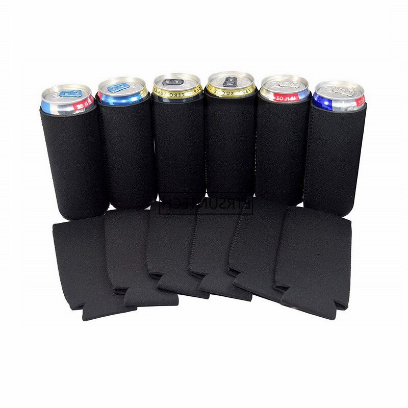 6/12PCS Black Neoprene Ultra Slim Can Sleeves Cool... – Grandado