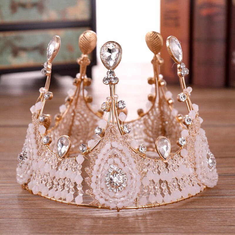1Pcs/lot Wedding Crown Bridal Headpiece Gold Color... – Grandado
