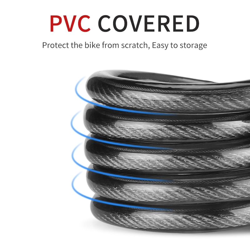 ULAC Alarm Lock For Bicycle Motorcycle Steel Cable... – Grandado