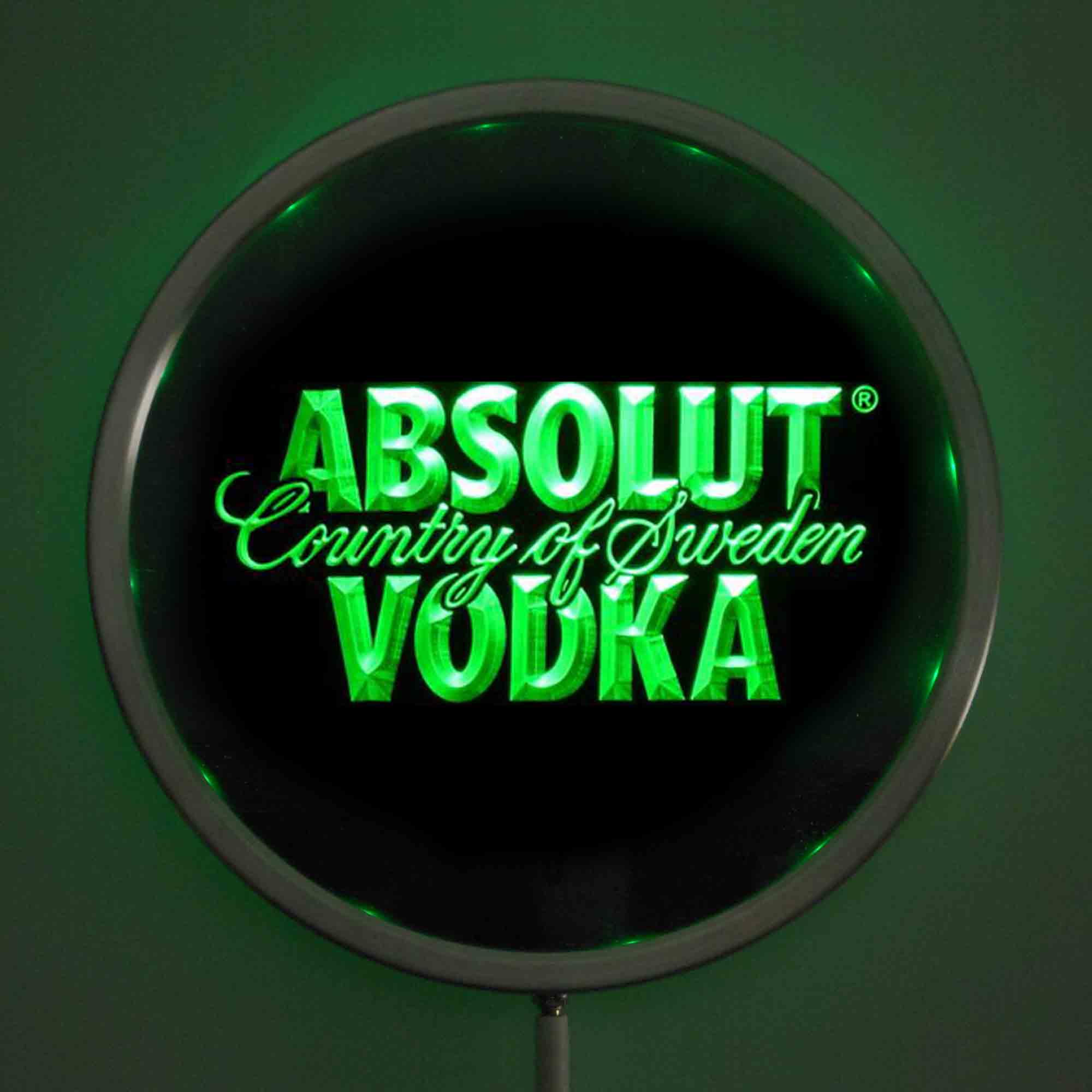rs-a0025 Absollut Vodka LED Neon Round Signs 25cm/... – Vicedeal